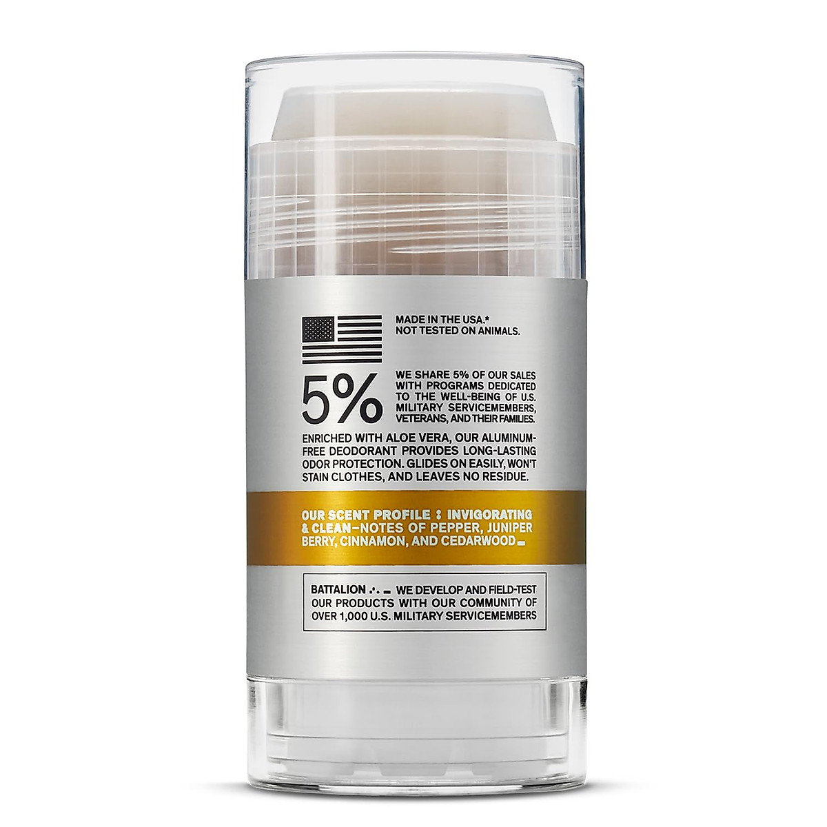 Aluminum-Free Natural Deodorant for Men by Bravo Sierra, 2-Pack - Long Lasting All-Day Odor and Sweat Protection - Citrus and Cedarwood, 3.2 oz - Paraben-Free, Baking Soda Free, Vegan & Cruelty-Free