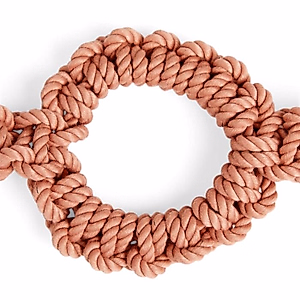 Reddy Copper Macrame Ring Dog Toy, Medium
