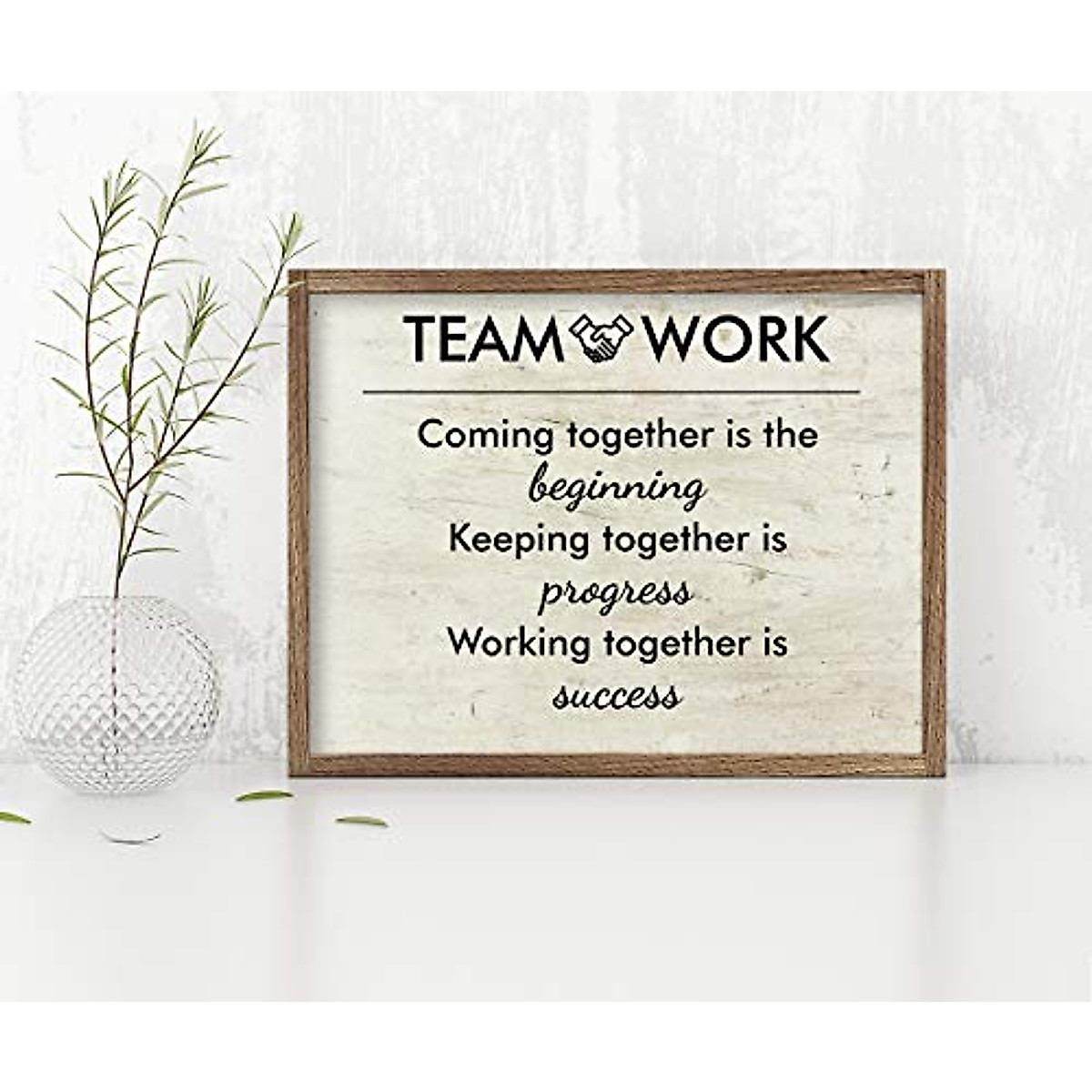 Teamwork Coming Together Is The Beginning Office Wall Art Decor Prints - Unframed 8x10 - Motivational Quotes Pictures for Office - Posters with Inspirational Sayings