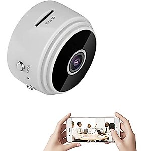 Zone Flex Camera, Wireless Wifi Motion Detects Magnetic Camera, Monitor Detection Tiny Cameras for Indoor/outdoor, Mini 1080p Wireless Magnetic Security Camera, Car Cameras for Surveillance (White)
