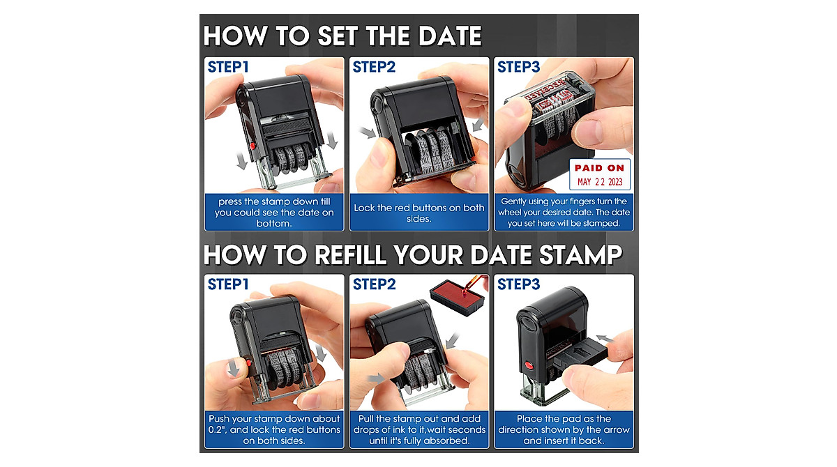 Personalized Signature Date Stamp for Business - Custom Ink & 12-Year Band