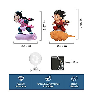 JSUPMKJ 2 Pieces Floating Fish Tank Decorations Lovely Cartoon Character Aquarium Decoration Floating Device Fish Tank Accessories Fish Playmate for All Kinds Fish Tanks