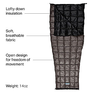 Western Mountaineering Everlite 45F Degree Down Sleeping Bag - Long - Clay