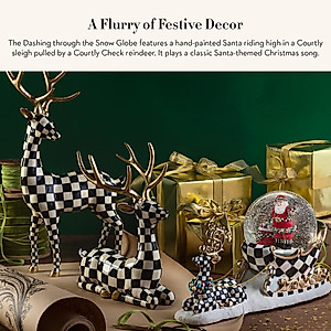 MACKENZIE-CHILDS Snow Globe, Christmas Decoration for Living Room, Holiday Decor, Dashing Through The Snow