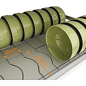 Plate Rack Dish Drainer Rack Stainless Steel with Knife Utensil Basket Removable Tray Large Space to Hold Dishes Bowls and Spoons Pan Plate Holder (Color : Silver, Size : 40.5x29x62cm)