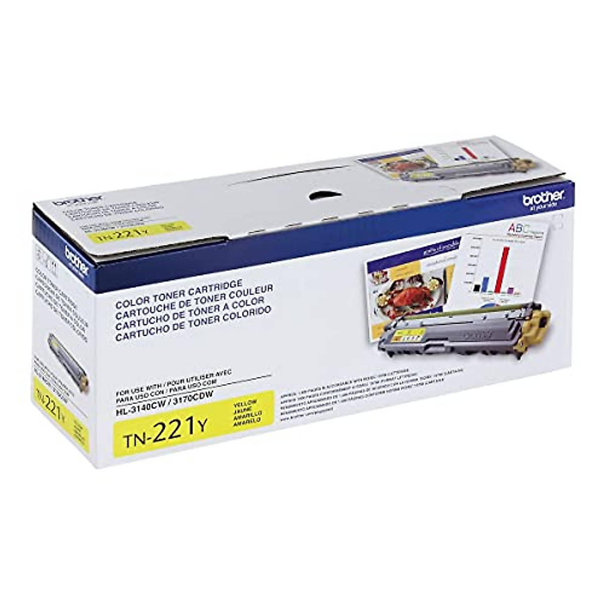 Brother Tn221y Tn221y Toner, Yellow