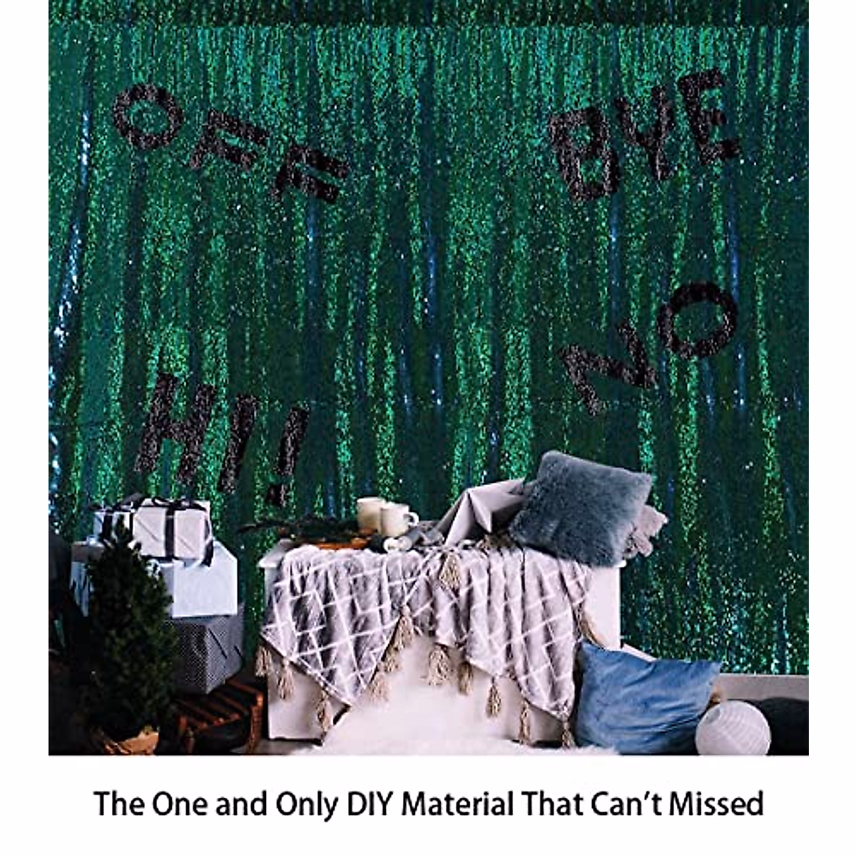 Sequin Fabric Mermaid Flip Up Sequin Reversible Sparkly Fabric Sold The Yard Dress/Decor/Clothing (1 Yard, Blue Green)