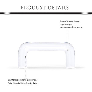 Hoeudjo Septum Retainer 30pcs Clear Septum Ring 14G Plastic Septum Piercing Jewelry for Work Sports MRIs