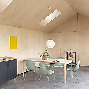 2xhome Set of 4 Modern Stackable Armless Dining Chairs, Plastic Shell Seat with Metal Legs for Indoor Outdoor Home Kitchen Patio Cafe, Green