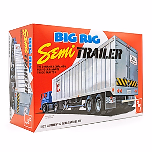 AMT Big Rig Semi-Trailer - 1/25 Scale Model Truck Kit - Buildable Hauler for Kids and Adults (AMT1164)