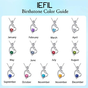 Iefil Niece Gifts from Auntie, Niece Necklace Birthstone Necklace Jewelry Gifts for Niece Birthday Mothers Day Gifts for Niece Christmas Gifts for Niece from Auntie