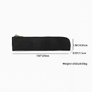 YONBEN Pencil Case Cute Thin and Slim Pencil Pouch Small Pen Case -Simple and Stylish Cotton Canvas Lightweight pencil bag