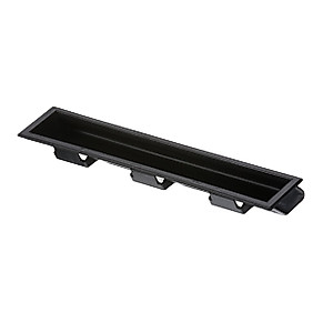 OCS Parts 7" Black Thermoplastic Replacement Recessed Door Pull for Commercial Ovens, Food Warmers, Coolers, Freezers, and Food Prep Tables