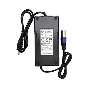 24 Volt 8 Amp Battery Charger 24V 7A 8A XLR Connector for Sealed AGM, Gel,24BC8000T-1,4C24080, BATC8, Dalton Medical, Heartway Brand Product, Sunrise Medical, CH5404