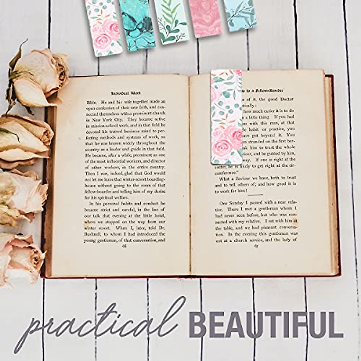 Magnetic Bookmarks 10 Pieces, Magnet Page Markers Set (5 Designs)