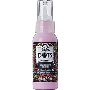 FolkArt, Pink Nectar Acrylic 2 fl oz Vibrant Multi-Surface Dot Paint Perfect for Easy to Apply DIY Arts and Crafts, 12038