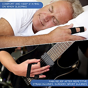 Trigger Finger Splint Knuckle Brace: 2 Pieces Adjustable Finger Padded Straightener for Right and Left Hand Index Middle Ring Pinky Support for Alleviating Finger Locking Popping Bending Stiffness