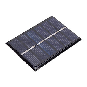 Solar Panel, 4Pcs 3V 0.3W Polycrystalline Silicon DIY Safety Solar Power Charging Panel with Cable, Intelligent Stabilized Voltage Control, 65x48mm