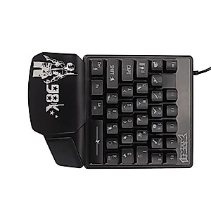 Gaming Keyboard Without Driver LED Bright ABS Material Onehanded Gaming Keyboard for Esports Gaming Computer