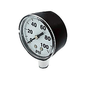 Fimco Bottom Fitting Spray Tank Pressure Gauge 5167007, 100 PSI, 1/4" MIPT, 2" Face