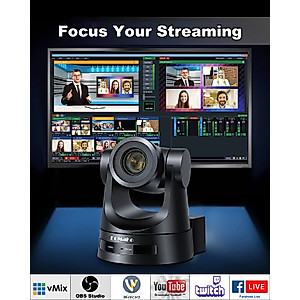 FoMaKo PTZ Camera 30X Optical Zoom HDMI PTZ Bundle with PTZ Controller PoE Keyboard,Contains 2 Items(FMK30SDI+KC608)