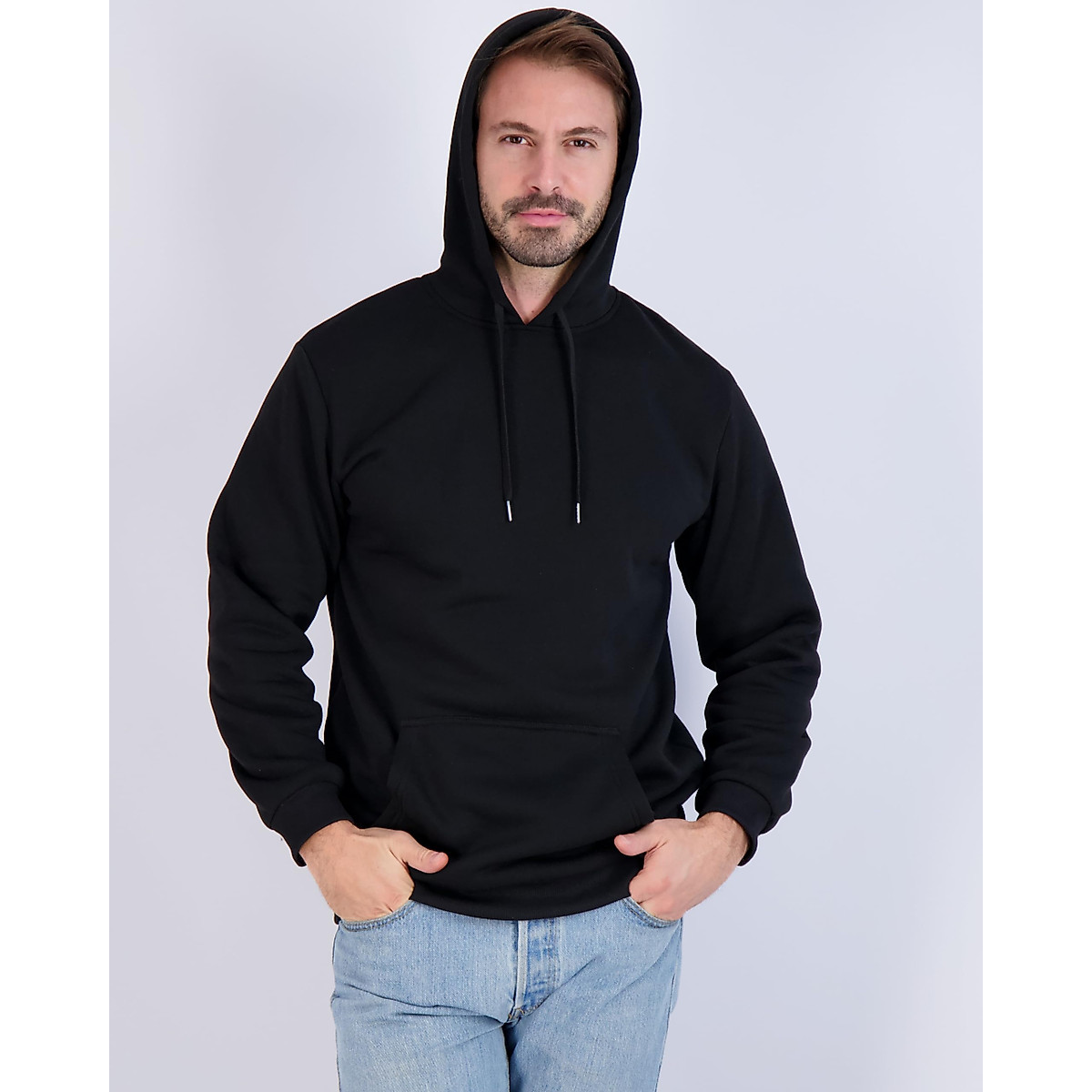 3 Pack: Men’s Fleece Warm Dry Fit Wicking Long Sleeve Active Athletic Hoodie Performance Hooded T Shirt Workout Running Fitness Gym Sports Fishing Casual Sweatshirt Outdoor Hiking-Set 1, Small