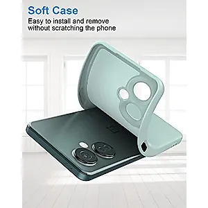 Foluu Silicone Case for OnePlus Nord N30 5G, Liquid Gel Rubber Case with Soft Microfiber Lining Cushion Slim Hard Shell Shockproof Protective Cover for OnePlus Nord N30 5G 2023 (Light Cyan)