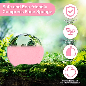 120 Pcs Facial Sponge Compressed, Luxiv Face Cleansing Sponge Estheticians Compressed Makeup Facial Sponge Round Wash Face Sponges for Women Compress Exfoliating Removal Sponge