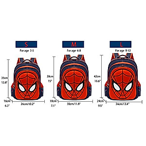 Dasellbag Toddler School Backpack Elementary Student Schoolbag Waterproof Lightweight Comic Bookbag for Boys Girls(SL-M)