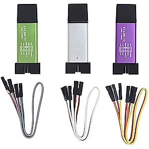 ST-Link STM32 Emulator, Aideepen ST Link V2 Programmer Unit Emulator Downloader (Random Color)+2PCS 40pin STM32F103C6T6 ARM STM32 SWD Minimum System Board