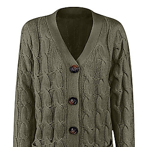 Prime Wardrobe Cardigan Sweater for Women Oversized Fall Winter Button Down Sweater Tops Fashion Long Sleeve Outwear with Pockets Deal of The Day Prime Today