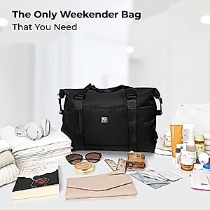 BOACAY Travel Duffle Bag for Women & Men - Weekender, Overnight & Gym Bag - Mommy Large Tote - Carry on for Airplane with Wet Pocket & Luggage Sleeve