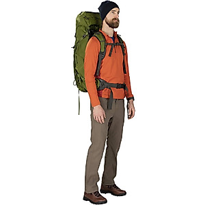 Osprey Aether 55 Men's Backpacking Backpack , Garlic Mustard Green, Large/X-Large