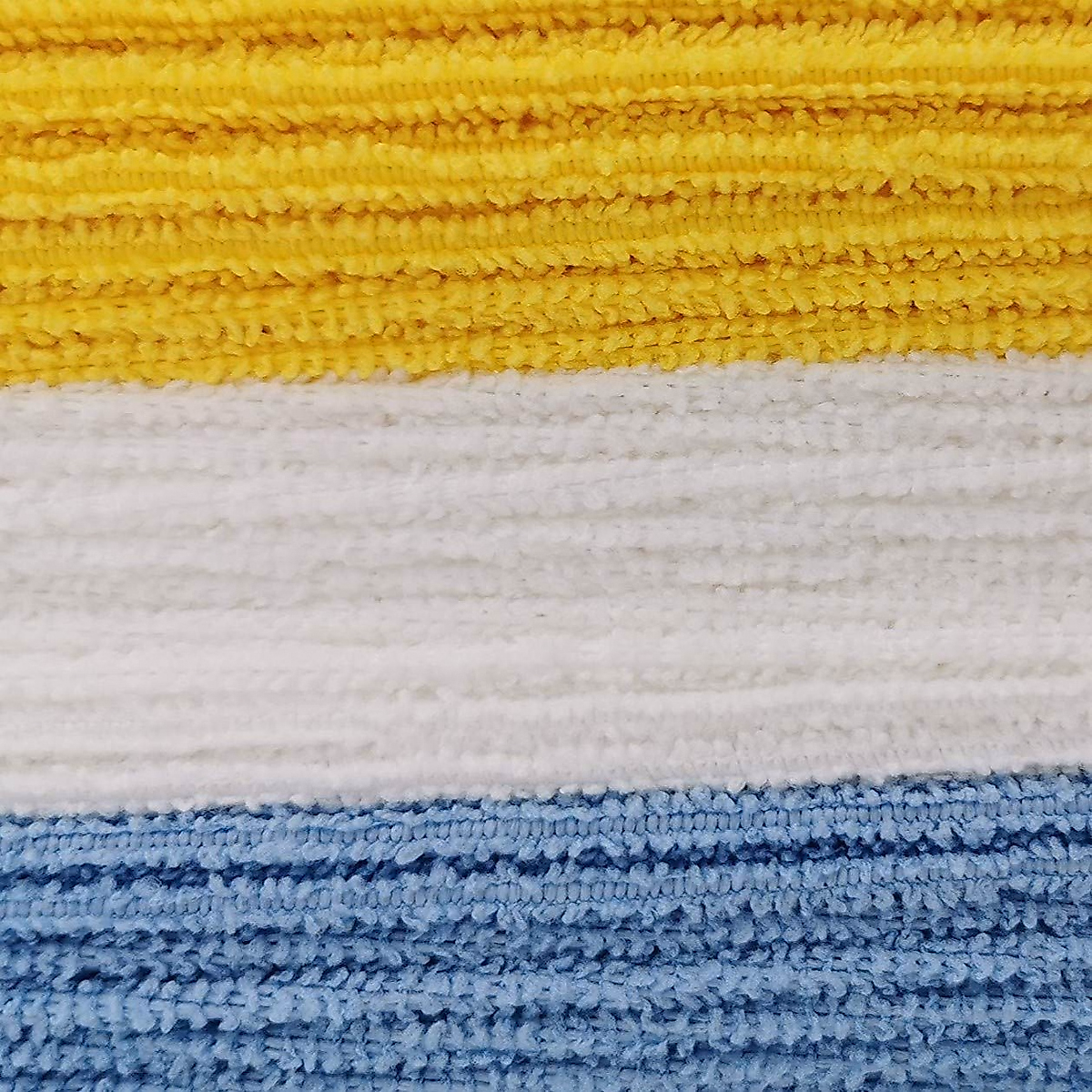 Amazon Basics Microfiber Cleaning Cloths, Non-Abrasive, Reusable and Washable - Pack of 24, 12 x16-Inch, Blue, White and Yellow