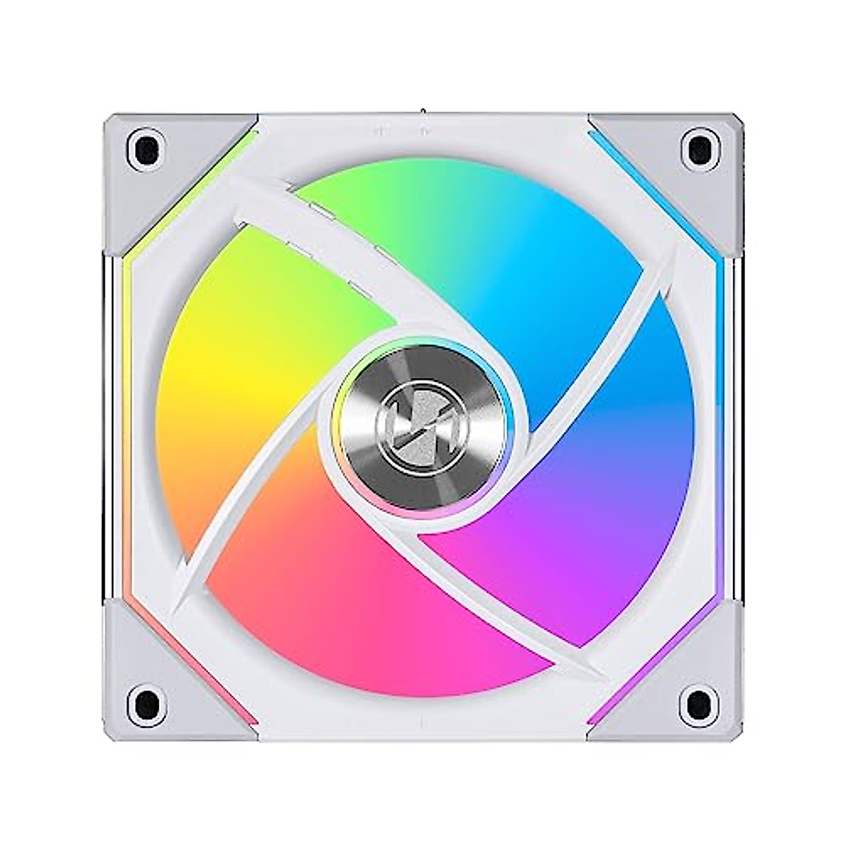 Lian Li UNI Fan SL-Infinity 120-Triple Pack-ARGB Fan-Infinity Mirror-Daisy-Chain Design-Customizable Lighting Effects-One Cable Connection-with Controller-White-(UF-SLIN120-3W)