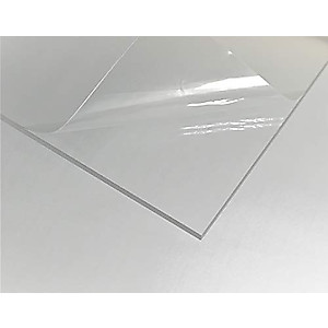 Plexiglass Sheet 1/8 inch thick, 12x12 Cast Clear Acrylic Sheet, 2 Sheet Pack, Thick Clear Plastic Sheet, Thin Acrylic Sheets for Crafts, Acrylic Board Plexi Glass Panel (2, 12"x12")