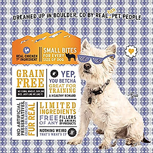 I and love and you Nice Jerky Bites - Grain Free Dog Treats, Chicken + Duck, 4-Ounce, Pack of 1
