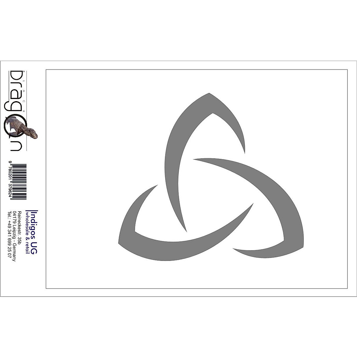 INDIGOS UG Car Sticker - Bumper - Decal - JDM - Die Cut - Trinity Sign Religious God Truck Fenster Sticker - Silver - 96mm x88mm