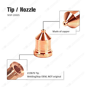 WeldingStop ICE-60T Plasma Cutting Torch 219676 Tip, 212724 Electrode, 212730 Drag Shield PK/12 NOT Miller Original