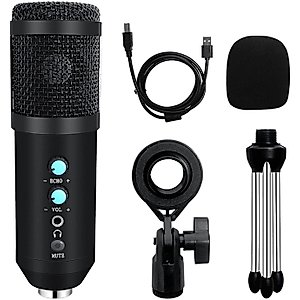 Wireless Microphones USB Condenser Microphone Professional Vocals Streams Recording Studio Microphone for Video Gaming Mikrofo/Microfon Microphone to Sing.