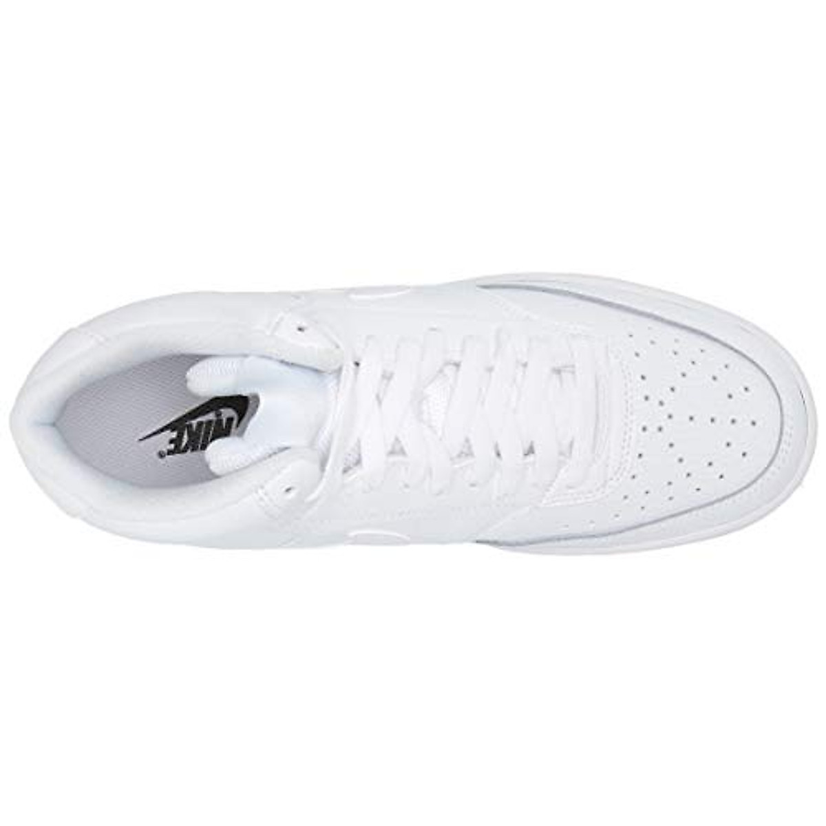 Nike Women's Court Vision Mid Sneaker, White/White-White, 7.5 Regular US