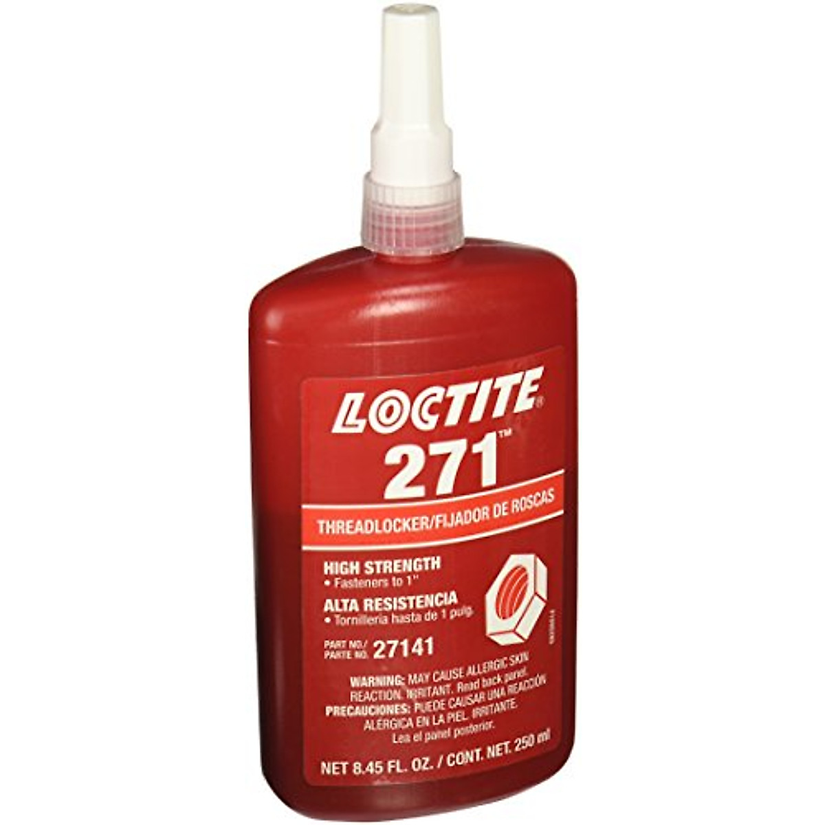 Loctite 88441 271 Threadlockers, High Strength, 250 mL, 1 in Thread, Red