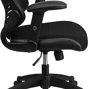 Flash Furniture Kale High Back Designer Black Mesh Executive Swivel Ergonomic Office Chair with Adjustable Arms