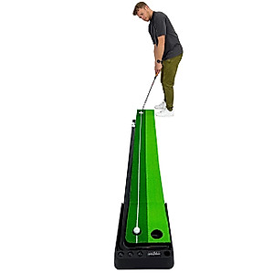 Fitvids Putting Green Mat with Automatic Ball Return, 3 Balls Included, Regular