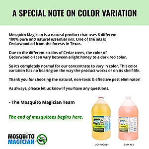 Mosquito Magician Natural Mosquito Killer and Insect Repellent Concentrate - Makes 32 Gallons of Spray for Your Yard and Patio - 1 Gallon