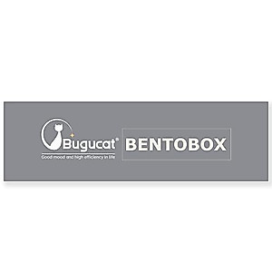 Bugucat Bento Box, Lunch Box with 4 Compartments and Cutlery, Reusable Bento Lunch Box for Adults, Food Storage Containers for School Work and Travel BPA-Free, Microwave-& Dishwasher-safe