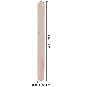 All Natural Wax Applicator Sticks Waxing Wood Body Spa Hair Eyebrow Removal Craft Sticks Applicator Spatula,4 Inch,200 Pieces.