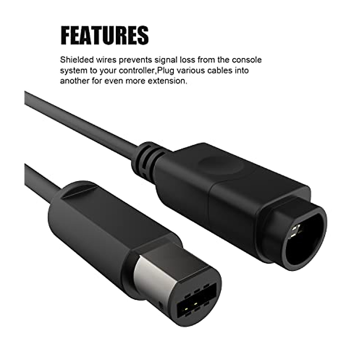 SNLLMZI WiiGamecube Controller Extension Cable for Wii Gamecube GCN - 2pack/6.6ft