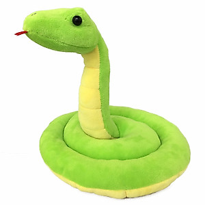 Ice King Bear Lifelike Green Snake Stuffed Animal - Plush Toy (Standing)