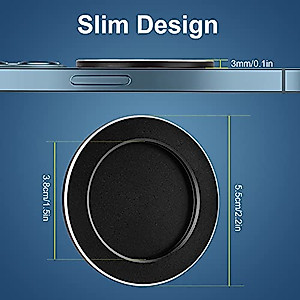 Tomorotec Removable Magnetic Base Compatible with Collapsible Phone Grip Holder Ring Stand, Magnetic Case Wireless Charging Compatible with iPhone 12, Phone Grip Not Included (Black)